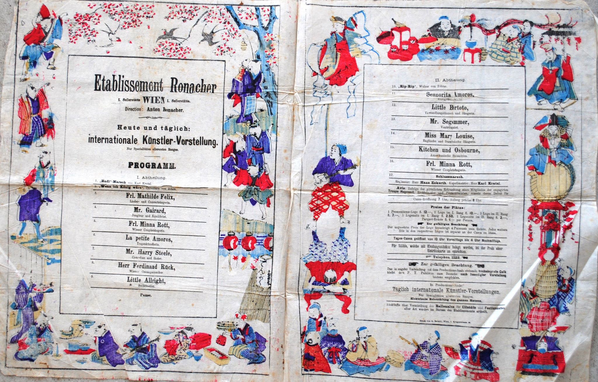 [FOTO] Afişul unui spectacol internaţional de circ, din anul 1890 ...