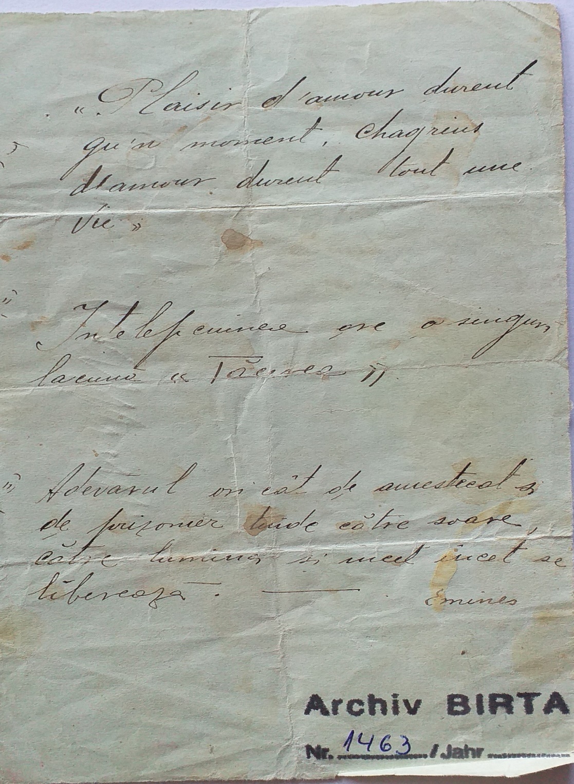 [AUDIO-FOTO] Un manuscris necunoscut al lui Mihai Eminescu. Exclusiv la ...