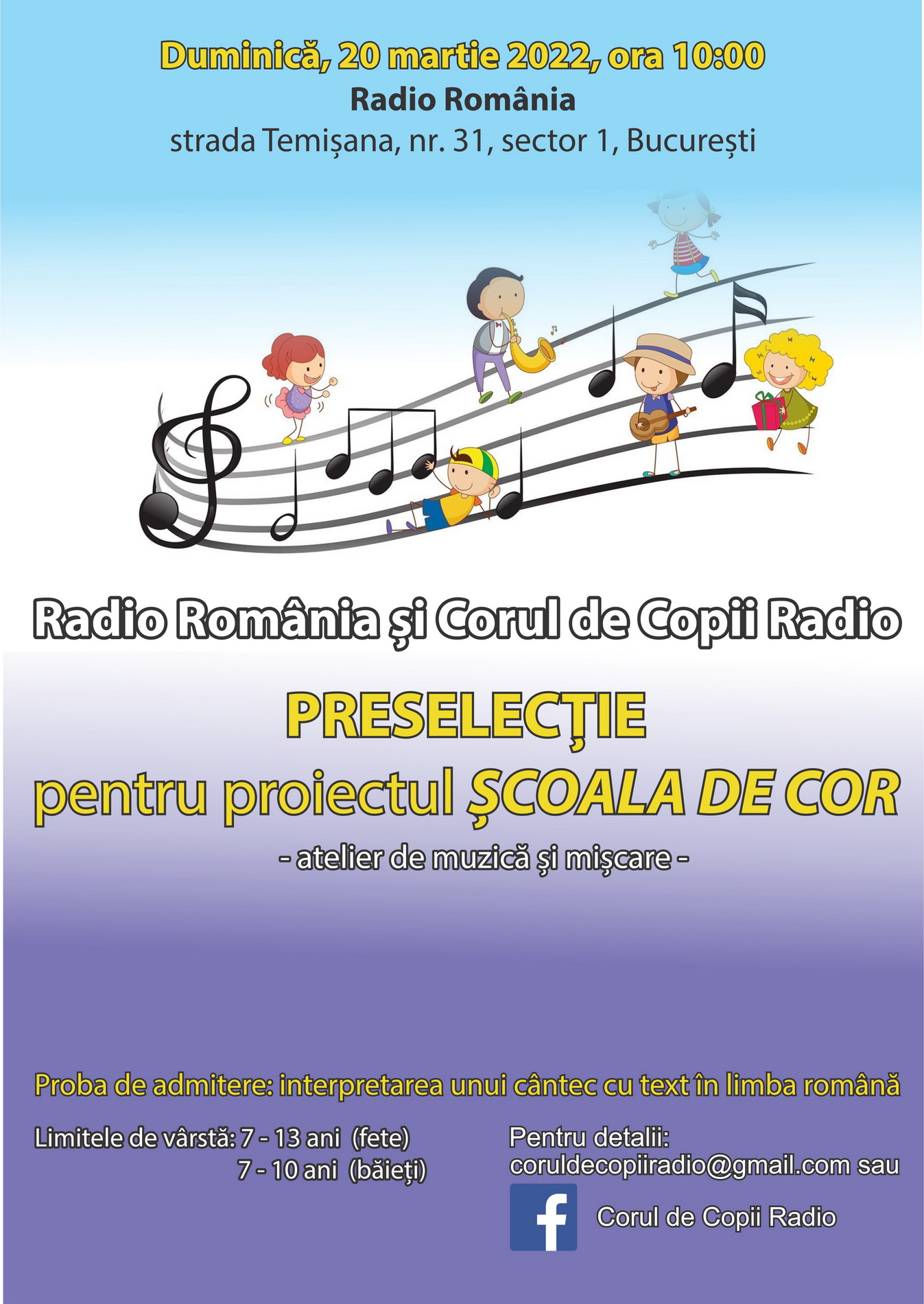 Corul de Copii Radio lansează un nou proiect pentru cei mici: „Școala ...