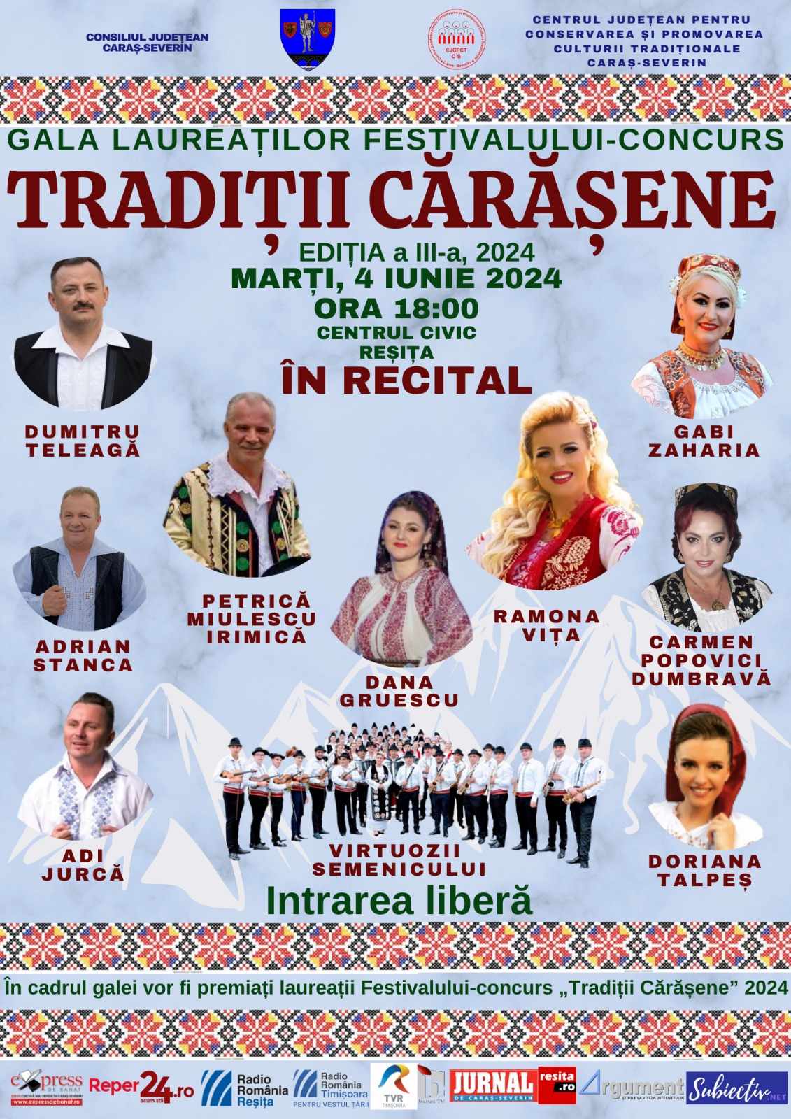 Reşiţa: Festivalul-concurs "Tradiții cărășene" s-a încheiat cu un regal folcloric în prezenţa a ...