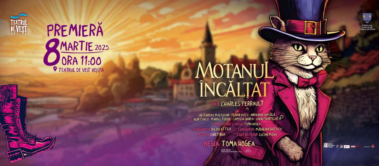 ''Motanul încălțat'' în premieră de 8 Martie, la Teatrul de Vest ...