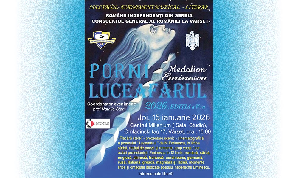 „Porni Luceafărul” – spectacol muzical-literar dedicat lui Mihai ...